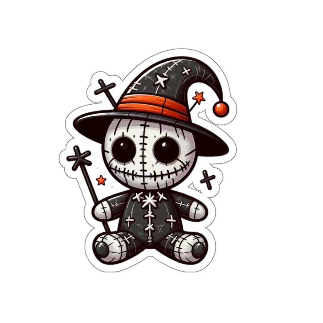Cute Voodoo Doll Sticker - Etsy