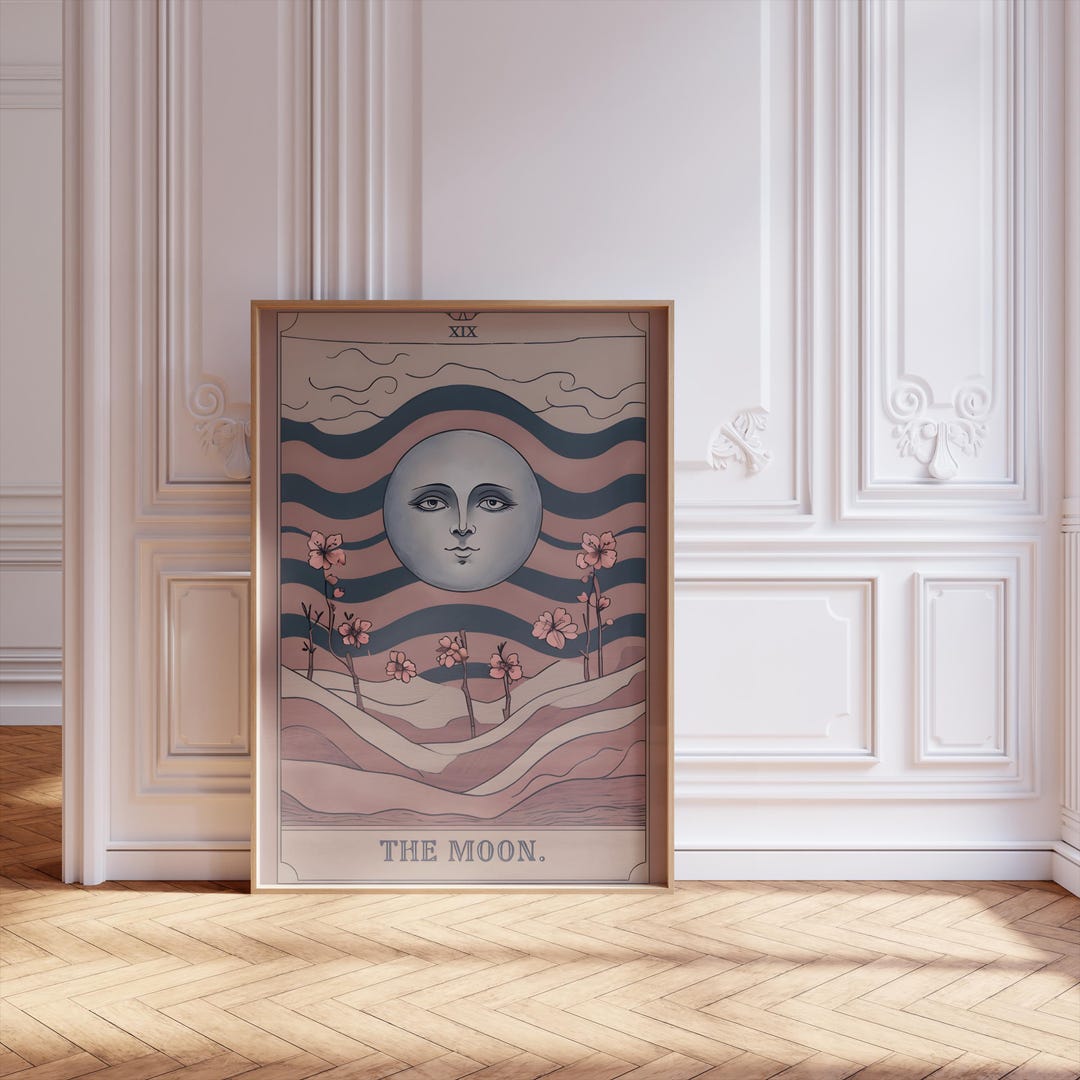Vintage Moon Poster - Digital Print in Timeless Retro Stylevintage Moon ...
