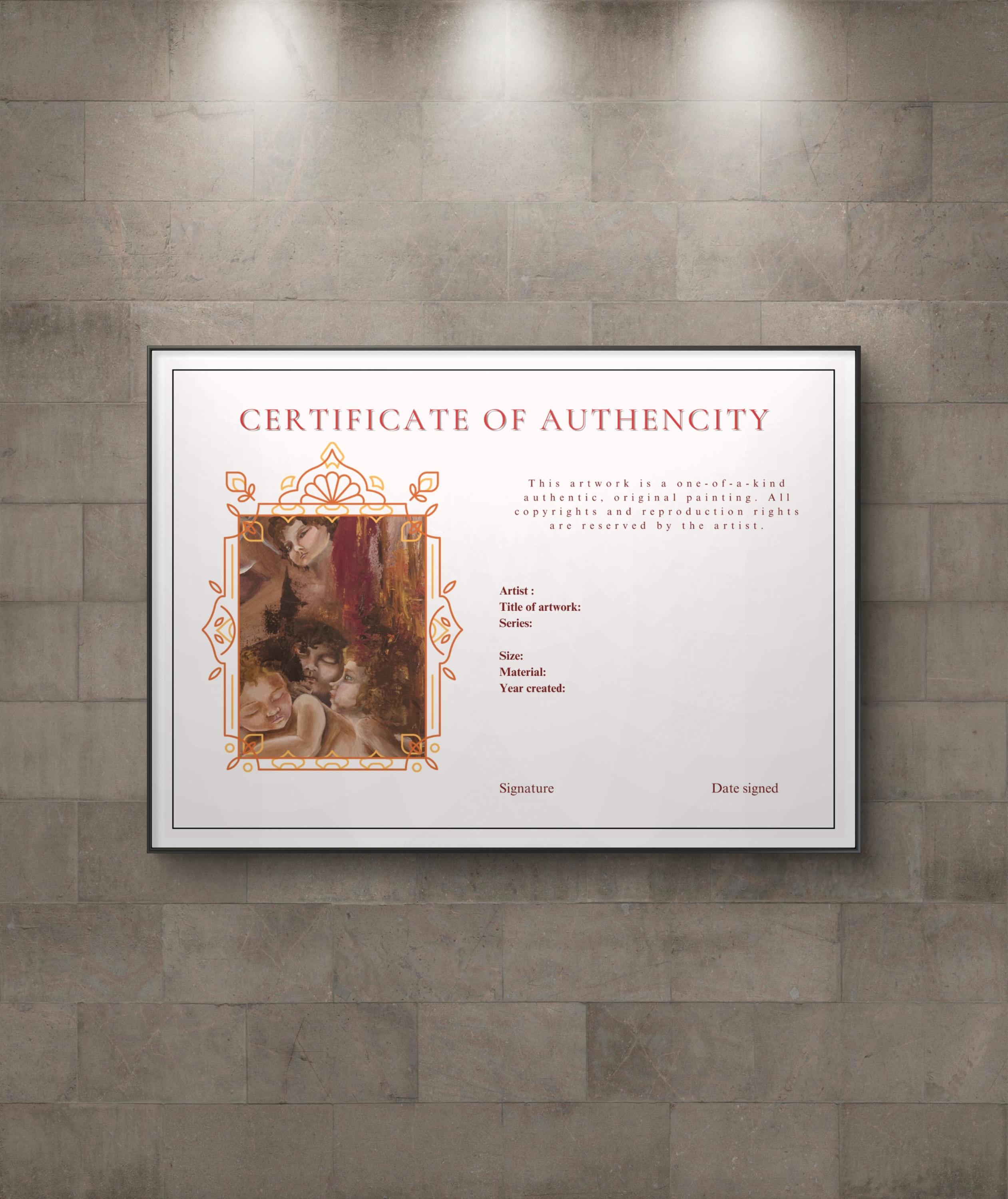 Certificate of Authenticity for Art, Editable Artist Certificate of ...