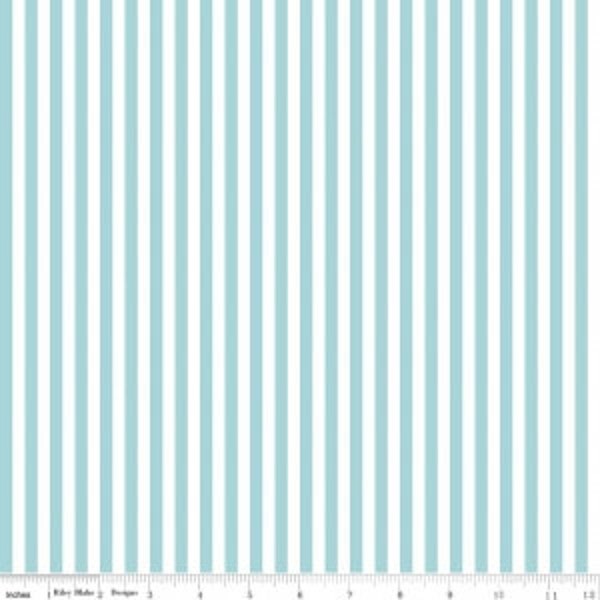 Aqua Striped Fabric - Etsy