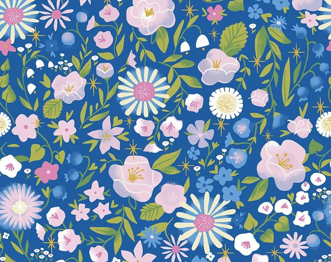 LITTLE BRIER ROSE Main Pink Sparkle Riley Blake Jill Howarth Storybook ...