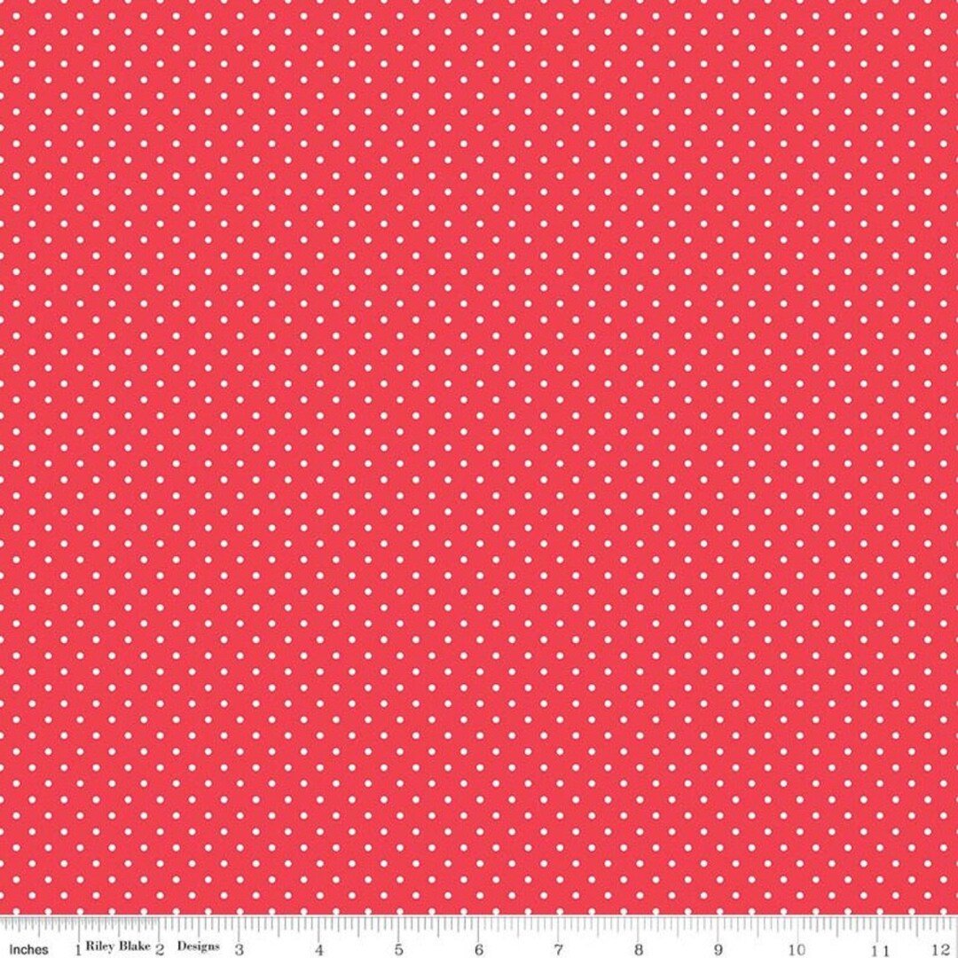 Swiss Dot White on Cayenne Red – Riley Blake C670-CAYENNE – Red Polka ...