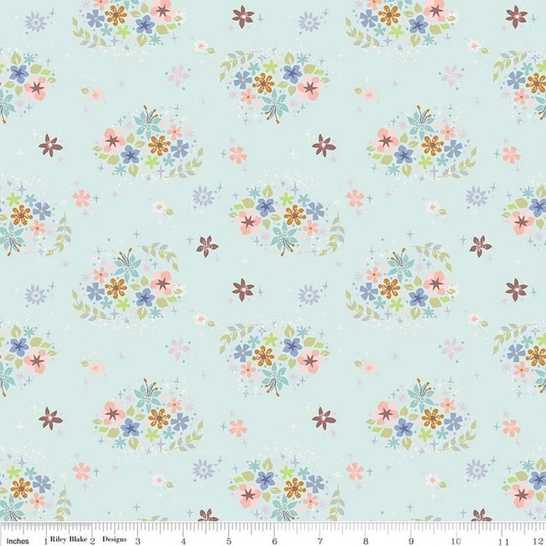 NEVERLAND by Jill Howarth - Star Flower in MINT C6574 - Riley Blake ...