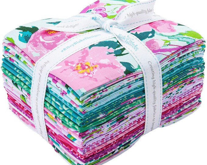 Riley Blake HAMPTON GARDEN by Lila Tueller Pre-cut Fat Quarter Bundle ...