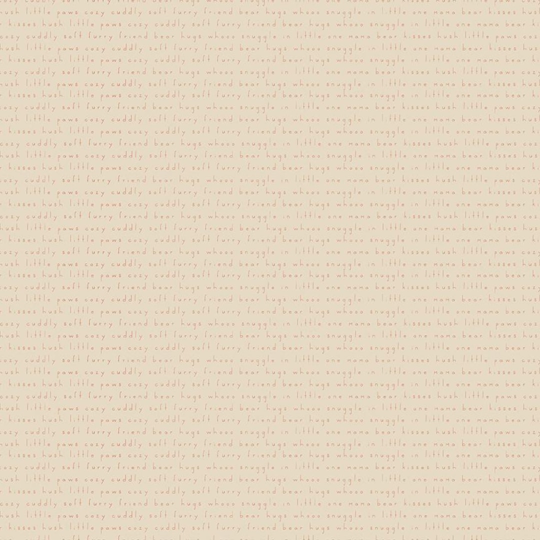 Elmer & Eloise Riley Blake Cotton Fabric: Sand Text Print - Etsy