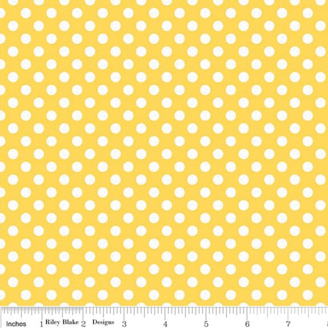 YELLOW Small Dots by Riley Blake Yellow Polka Dots Baby - Etsy
