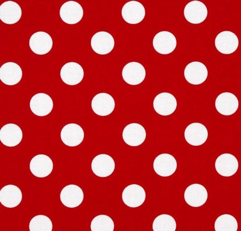 RED and WHITE Medium Dots by Riley Blake 3/4 White on - Etsy