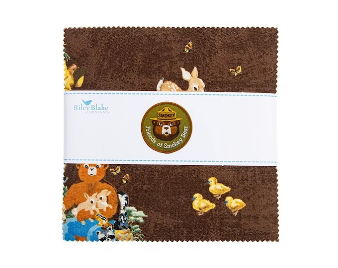 Smokey Bear Fabric Charm Pack: Riley Blake 5" Cotton Squares - Etsy