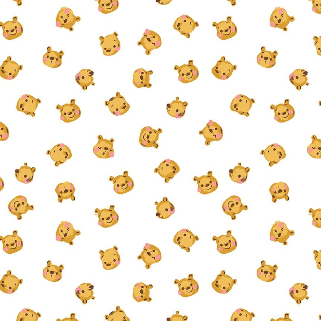 Riley Blake - 100 Aker Woods Pooh Brain in WHITE - Jill Howarth ...