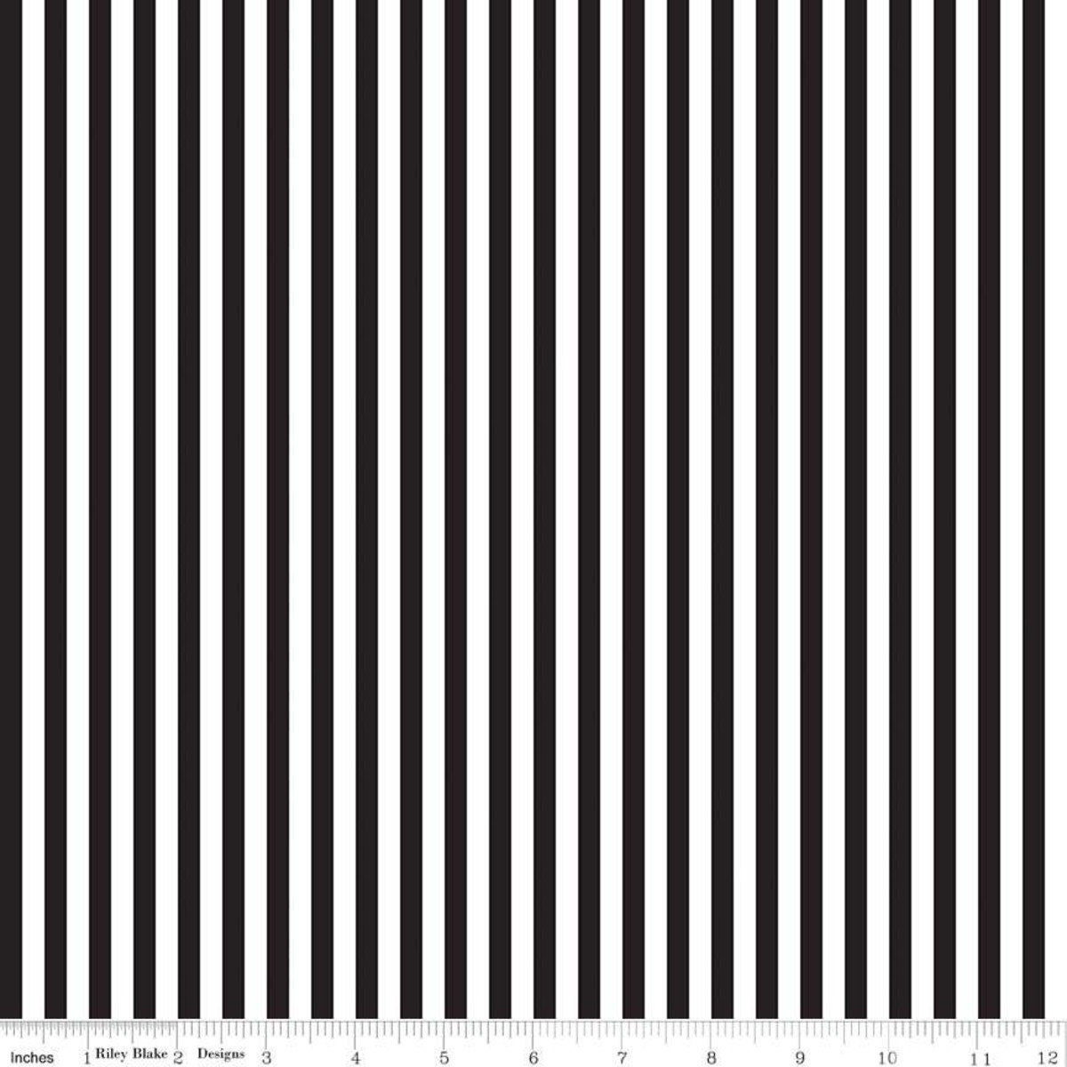 Black and white striped fabric store