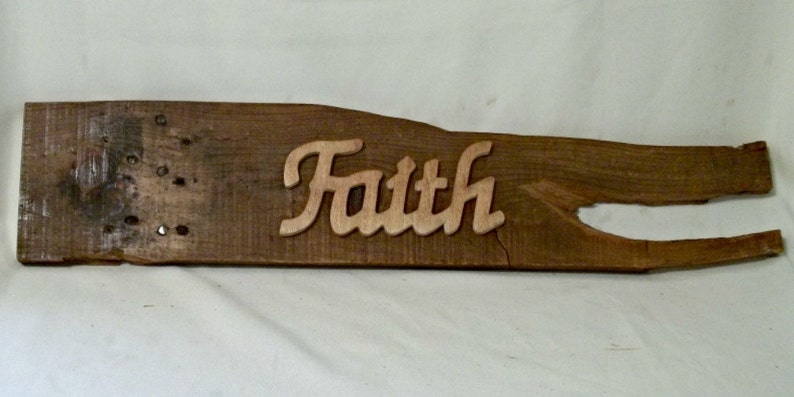 Faith Reclaimed Wood Sign, Rustic Wood Sign - Etsy