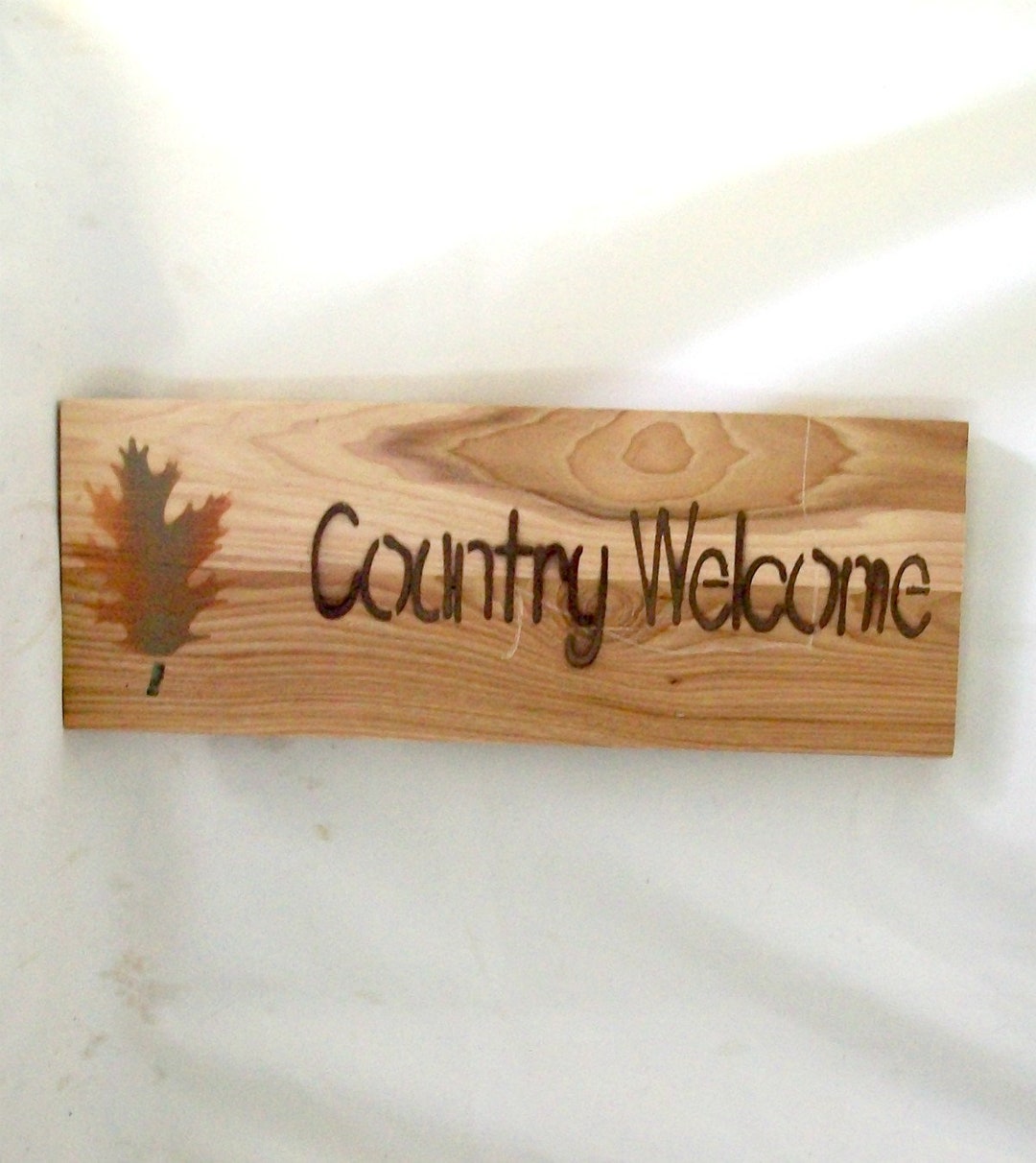 Country Welcome Wood Sign, Reclaimed Wood Plaque - Etsy