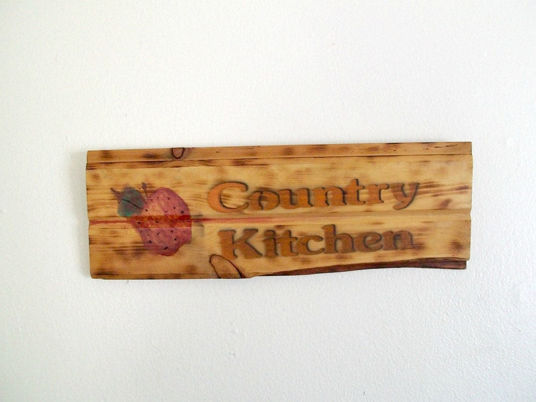 Country Kitchen, Reclaimed Wood Sign, Kitchen Decor - Etsy