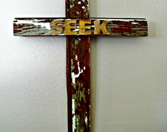 Reclaimed Wood Cross, Wooden Cross, Religious Home Decor, Easter ...