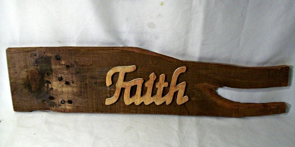 Faith Reclaimed Wood Sign, Rustic Wood Sign - Etsy