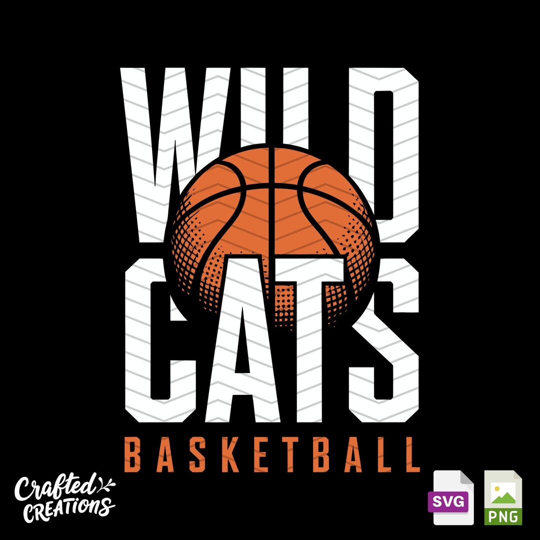 Wildcats Basketball Team SVG PNG | Mascot Clipart, Cricut Silhouette ...