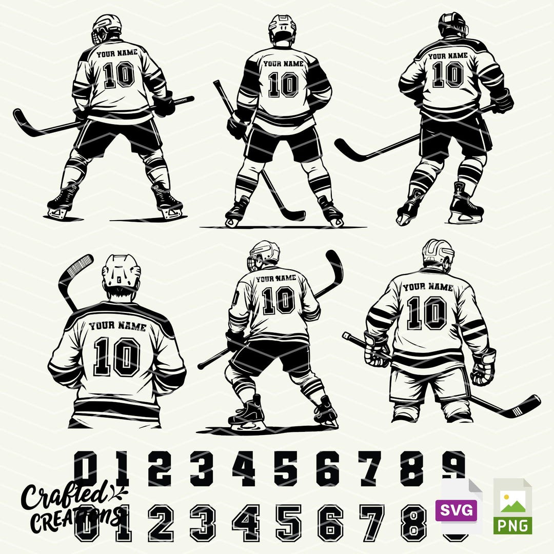 Personalized Hockey Player SVG: Cricut Cut Files (digital Download) - Etsy