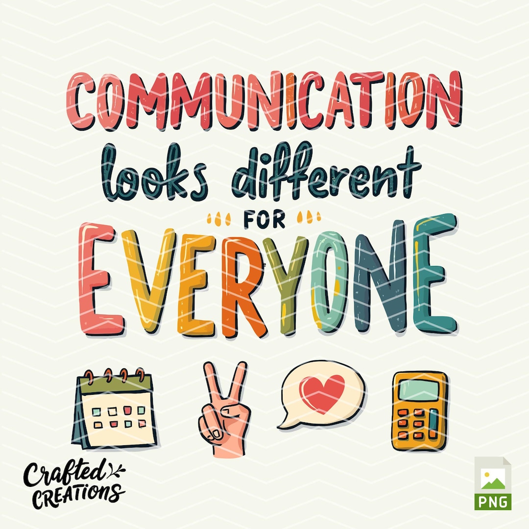 Communication Looks Different PNG: Speech Therapy Design (digital ...