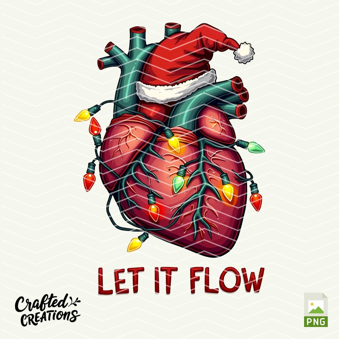 Christmas Cardiac PNG, Heart Anatomy Png, Cardiology Heart Warrior ...