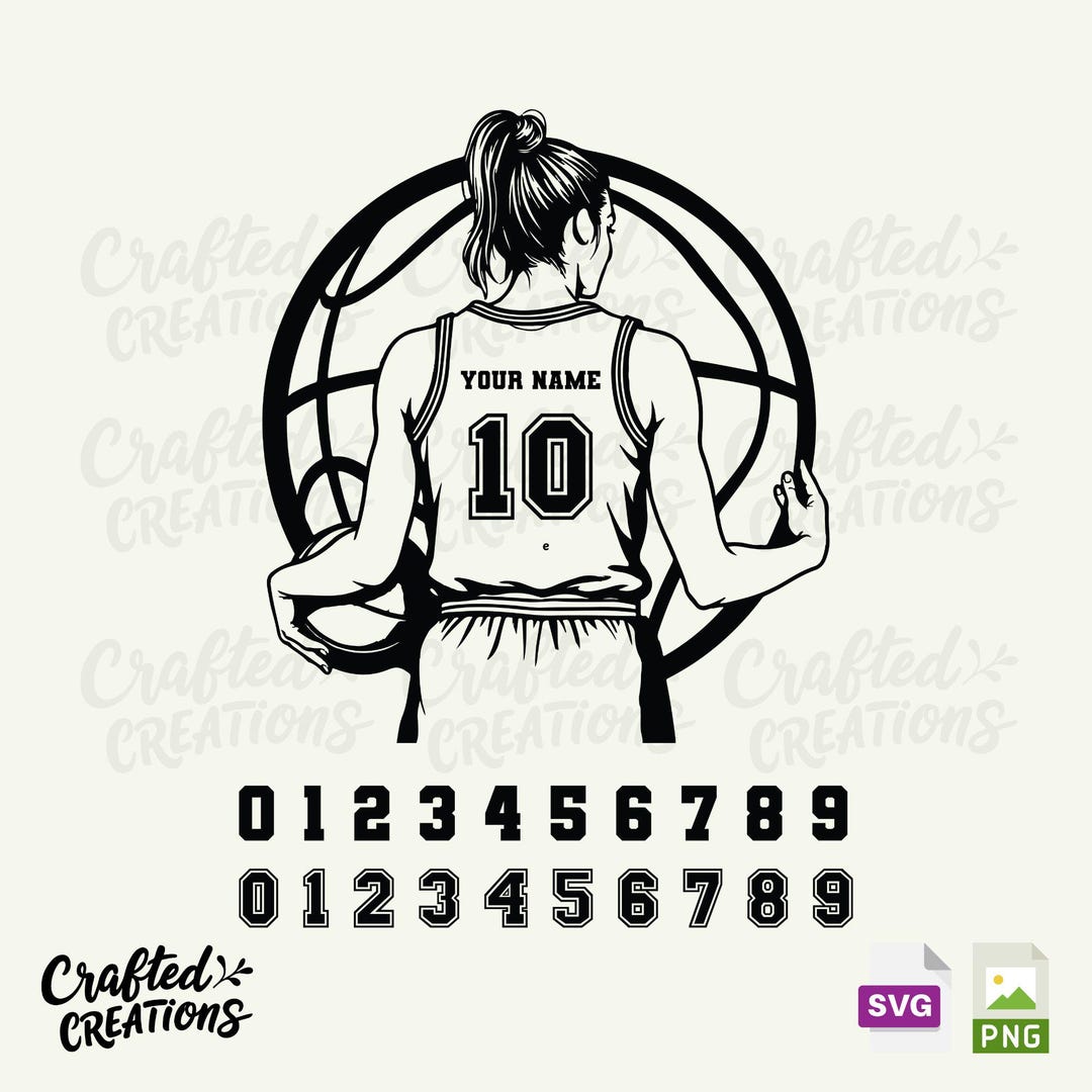 Personalized Basketball Girl Player Svg, Female Basketball Player Svg ...