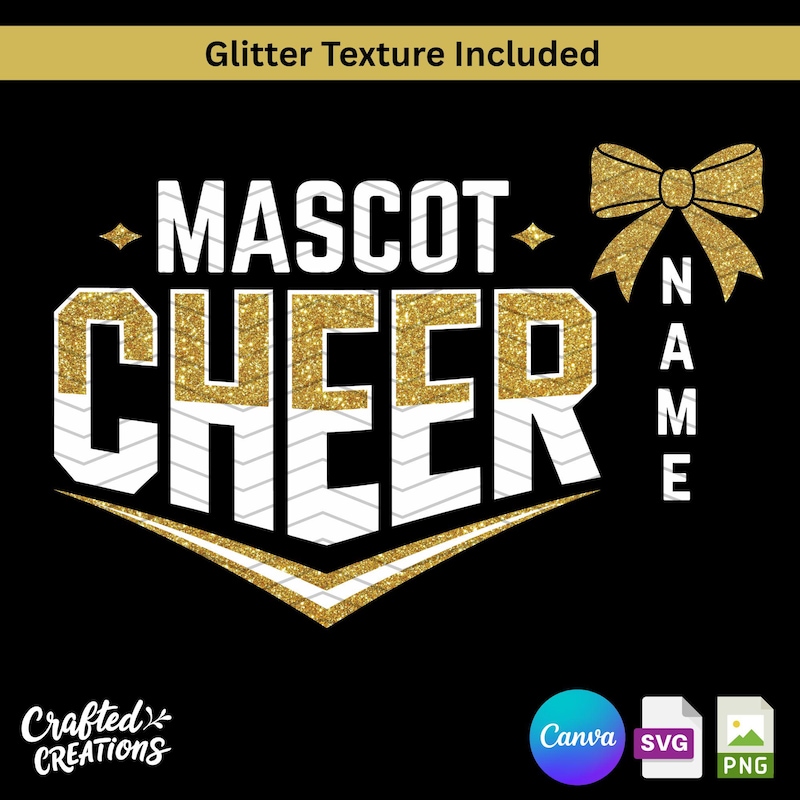 Glitter Cheer Mascot Png - Etsy