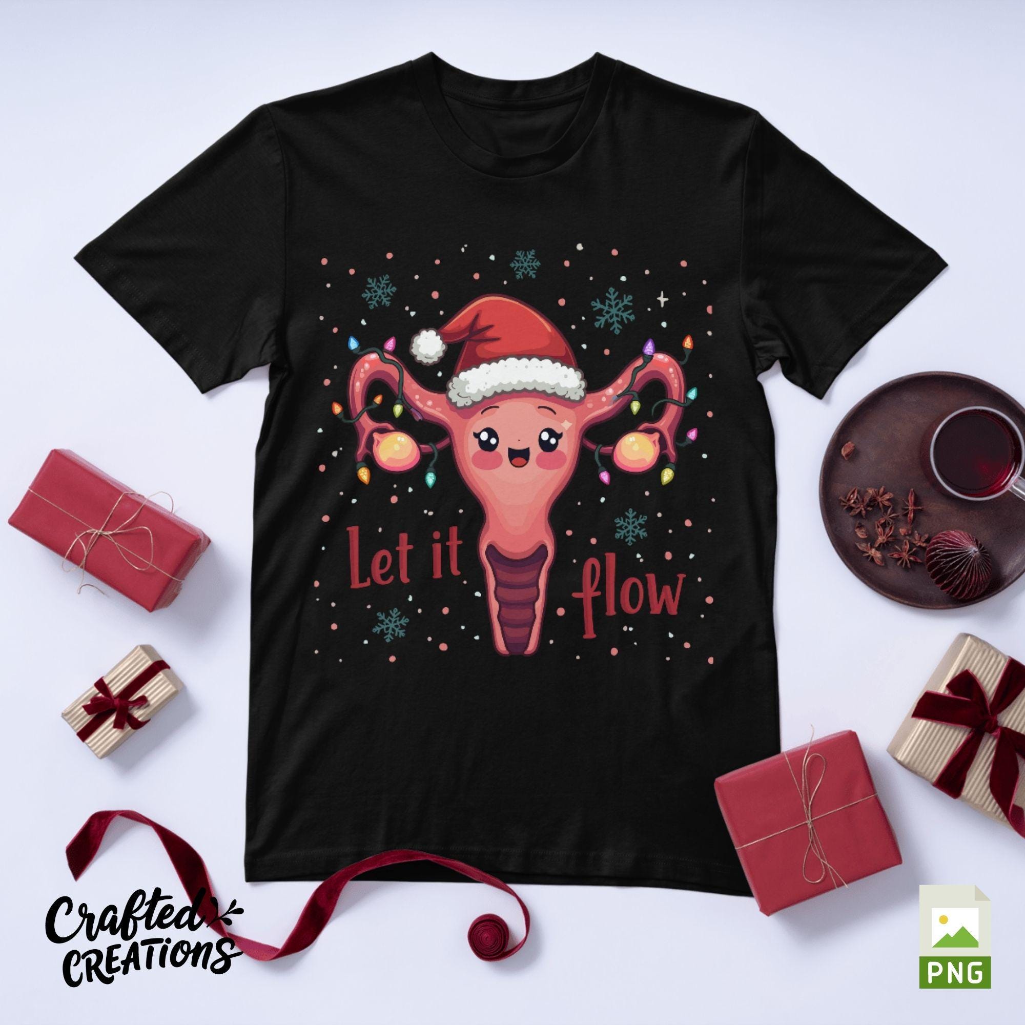 Christmas Hysterectomy PNG, Feminism Christmas, Christmas Midwife ...