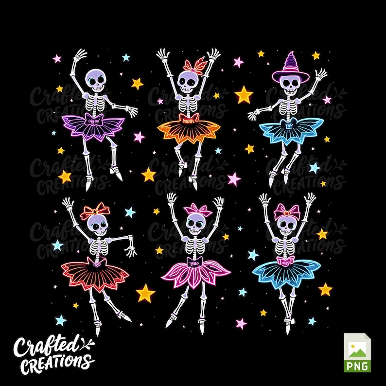 Halloween Dancing Skeleton Neon PNG, Ballet Skeleton Neon Png ...