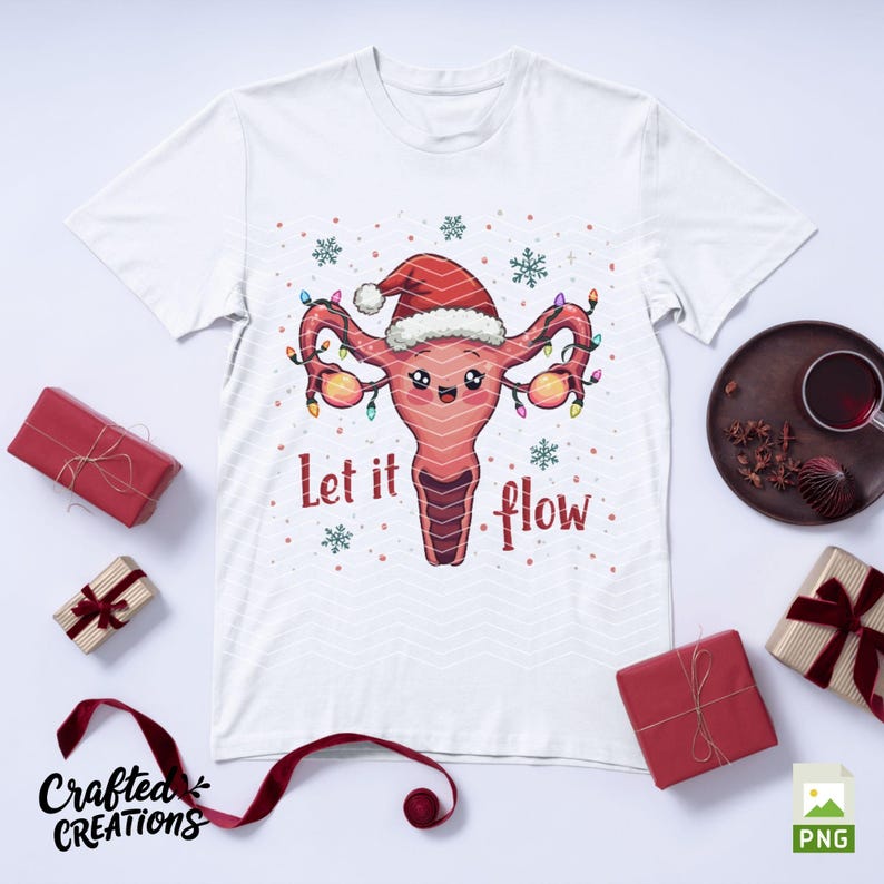 Christmas Hysterectomy PNG, Feminism Christmas, Christmas Midwife ...