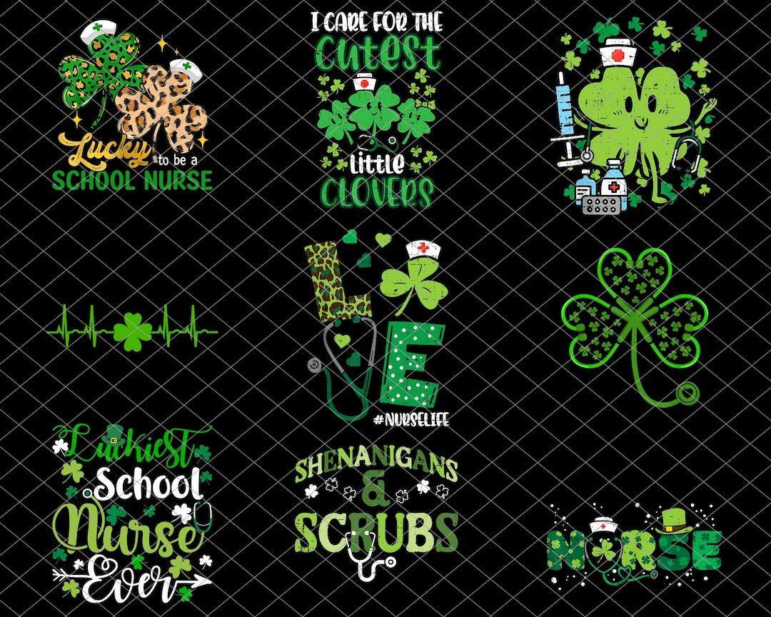 Nurse St Patrick PNG Bundle, Lucky Nurse Png, St Pattys Day Png, St ...