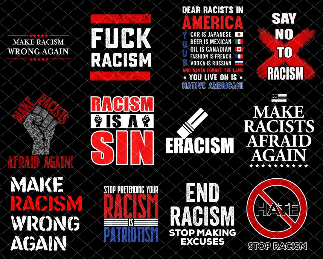 Anti-racism Awareness Bundle PNG, Make Racism Wrong Again Png, Stop ...