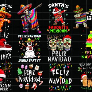 Mexican Christmas Png Bundle, Feliz Navidad Png, Tacos Christmas Png ...
