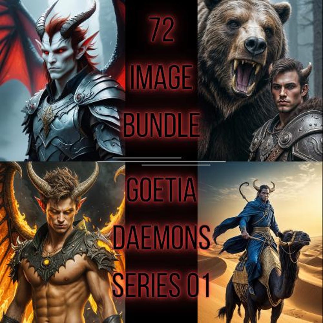 72 PICS Goetia Daemon Series 01 (created With Nightcafe AI) - Etsy