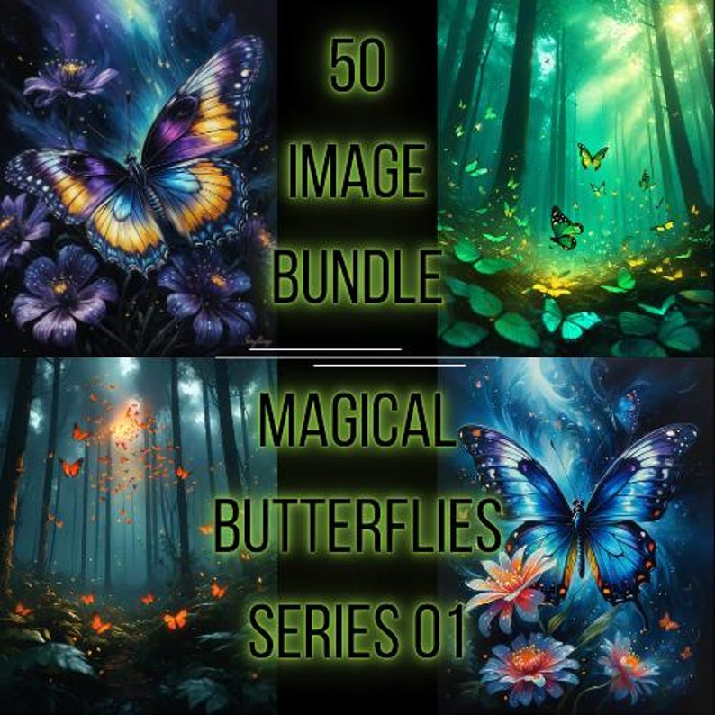 50 PICS Magical Butterflies Series 01 (created With Nightcafe AI) - Etsy