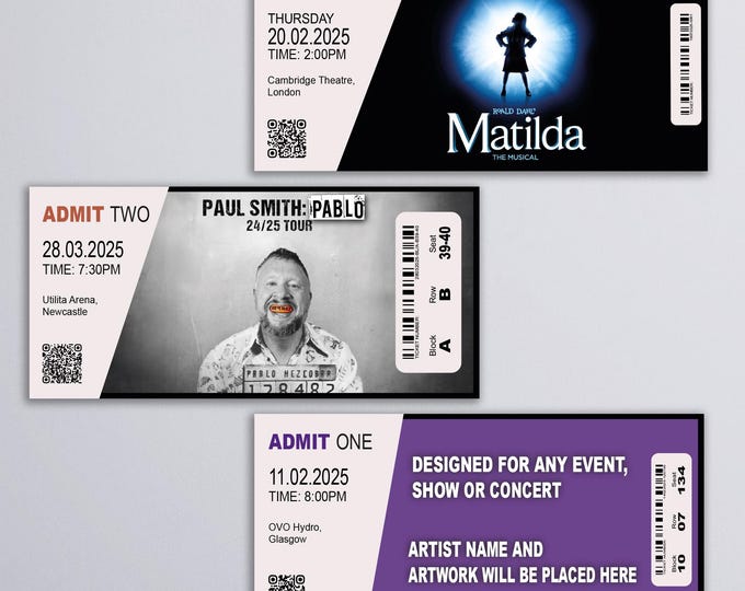 Personalized Event Ticket: Printed Keepsake Memento - Etsy
