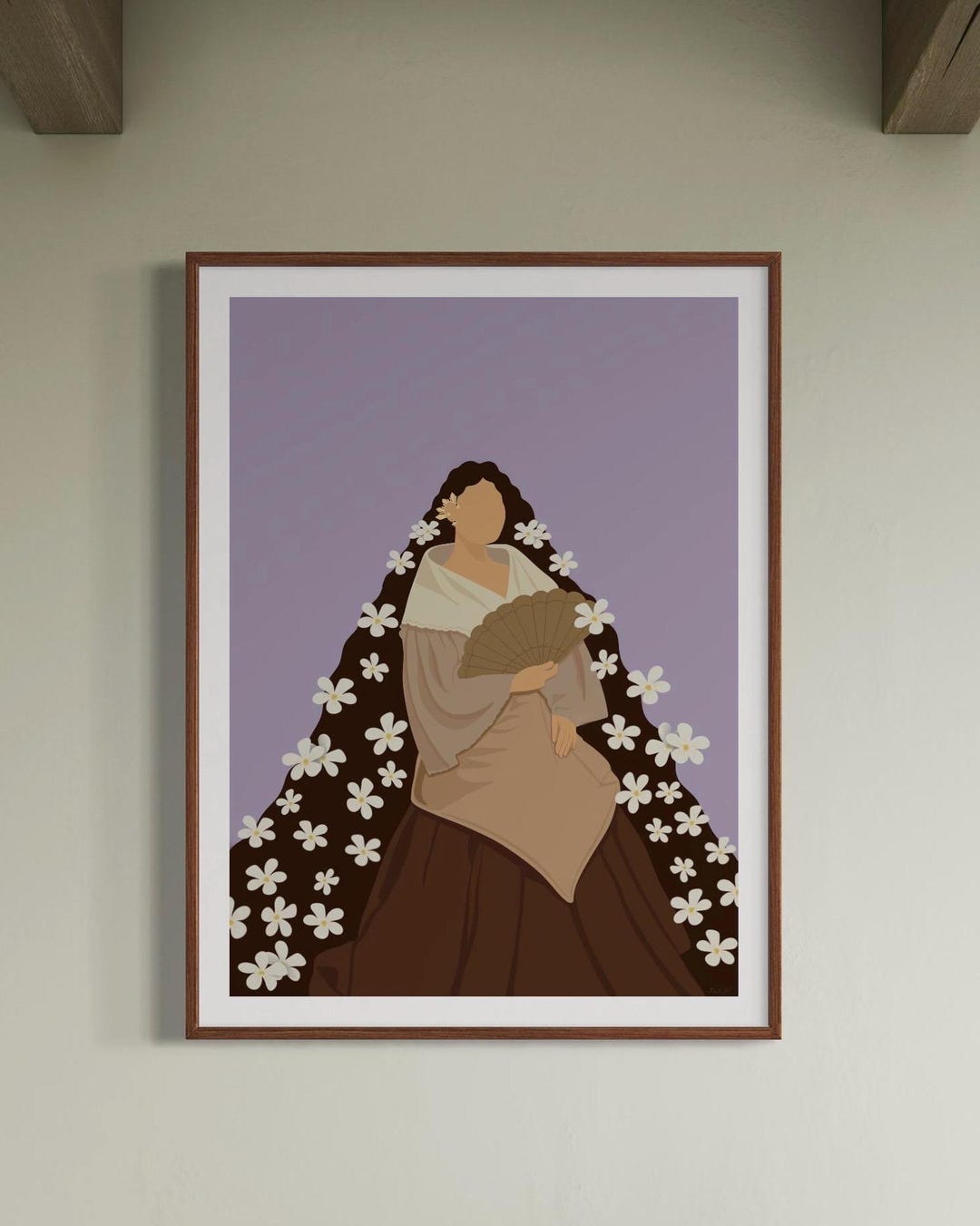 Filipina Beauty Sampaguita Flower Art, Philippines Printable Poster ...