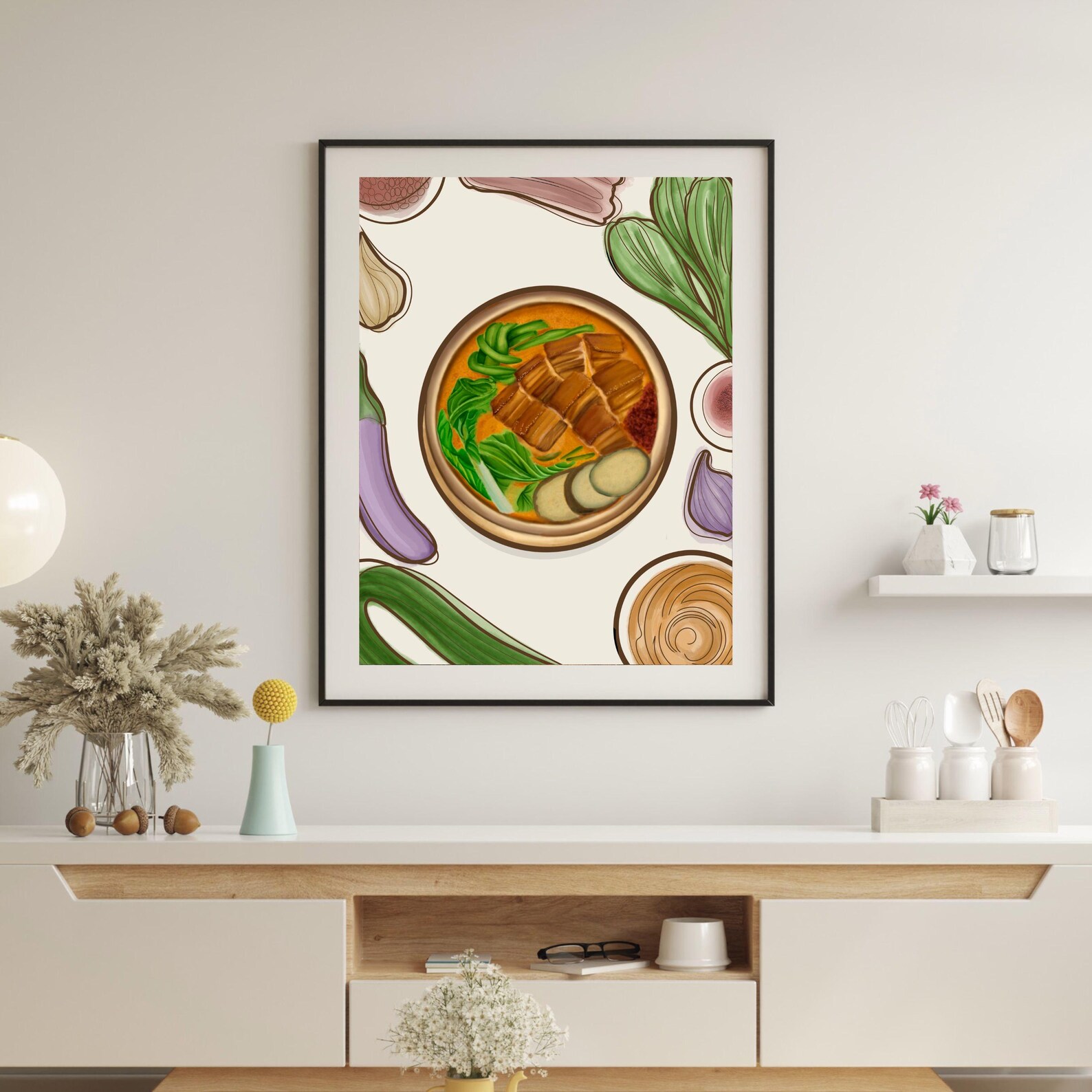 Kare Kare Filipino Food, Pinoy Digital Art, Printable Poster, Home ...