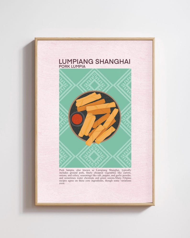Philippines Poster, Filipino Lumpia Wall Art Deocr, Pinoy Home, Dining ...
