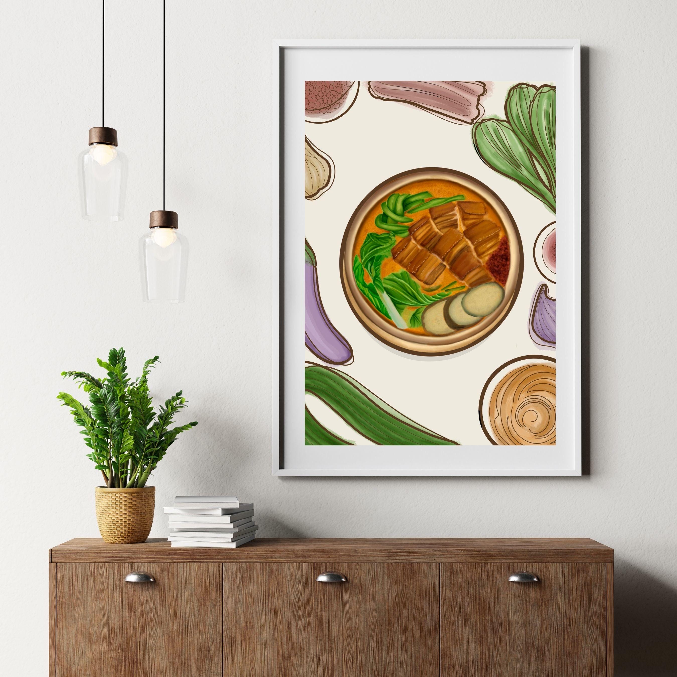 Kare Kare Filipino Food, Pinoy Digital Art, Printable Poster, Home ...