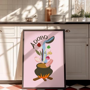 Adobo Art, Filipino Food Printable, Pinoy Modern Art, Home Kitchen Wall ...