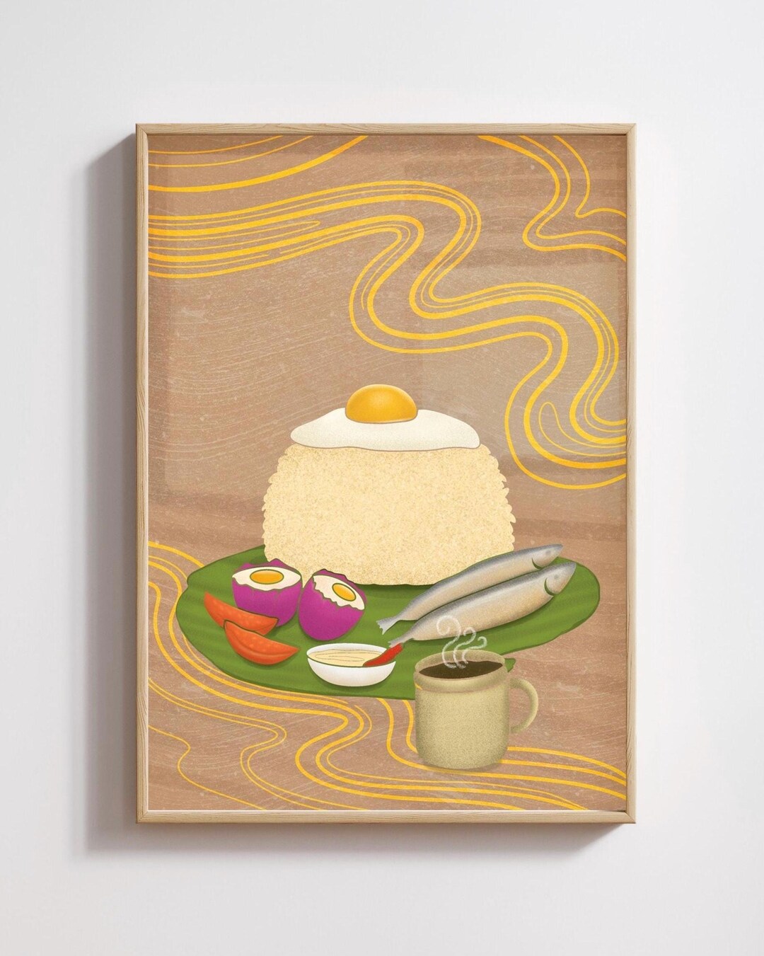 Philippines Poster Art, Filipino Breakfast Food Art,home Kitchen Decor ...