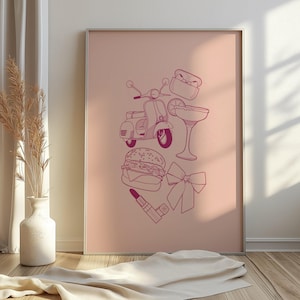 Custom 'my Favorites' Illustration Poster: Personalized Hand-drawn Art ...