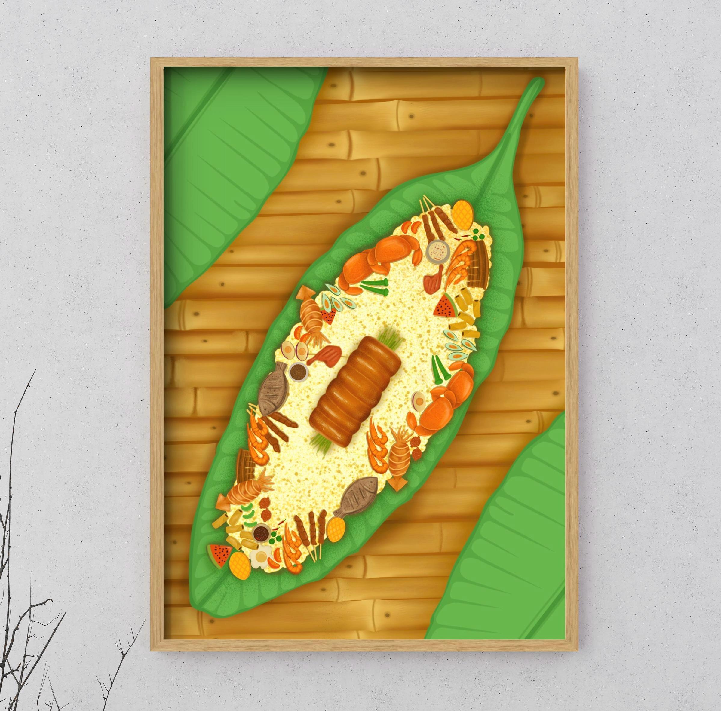 Filipino Kamayan Feast | Filipino Art | Filipino Wall Art | Philippine ...