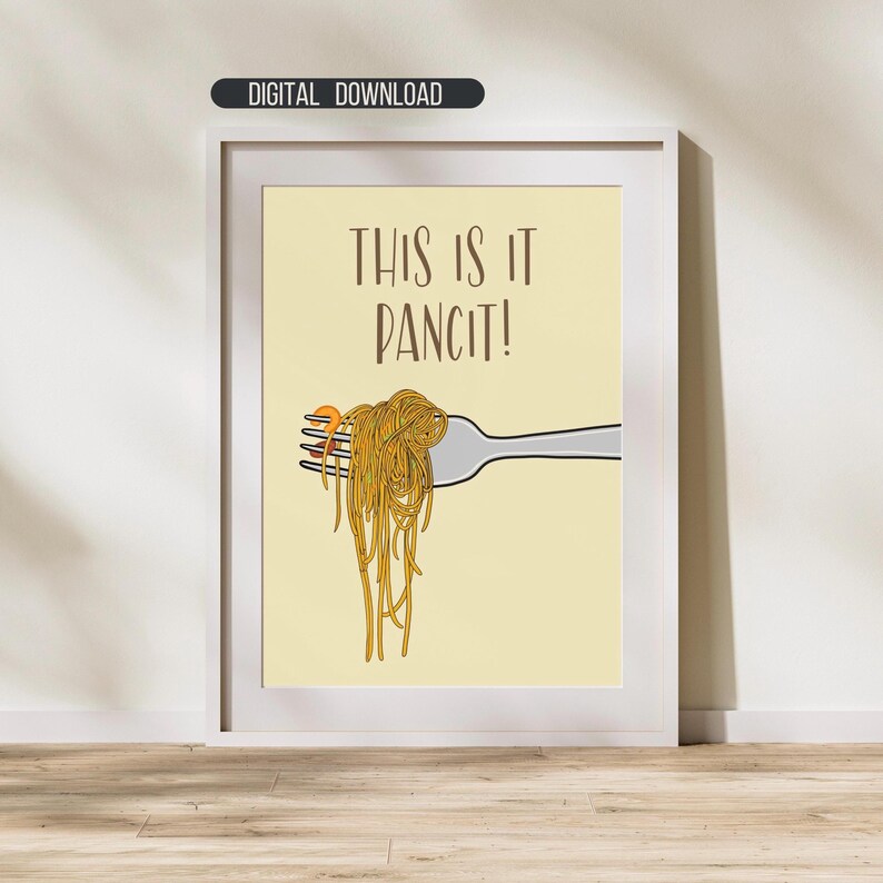 Pancit Art Print: Funny Filipino Food Poster (digital Download) - Etsy