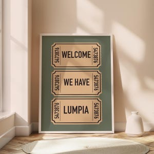 Filipino Welcome Wall Art, We Have Lumpia, Filipino Funny Printable ...