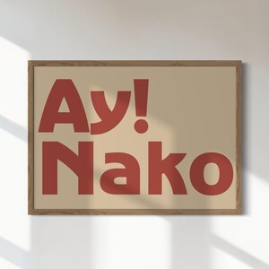 Philippines Poster,ay Nako Wall Art Filipino Typography Print, Retro ...