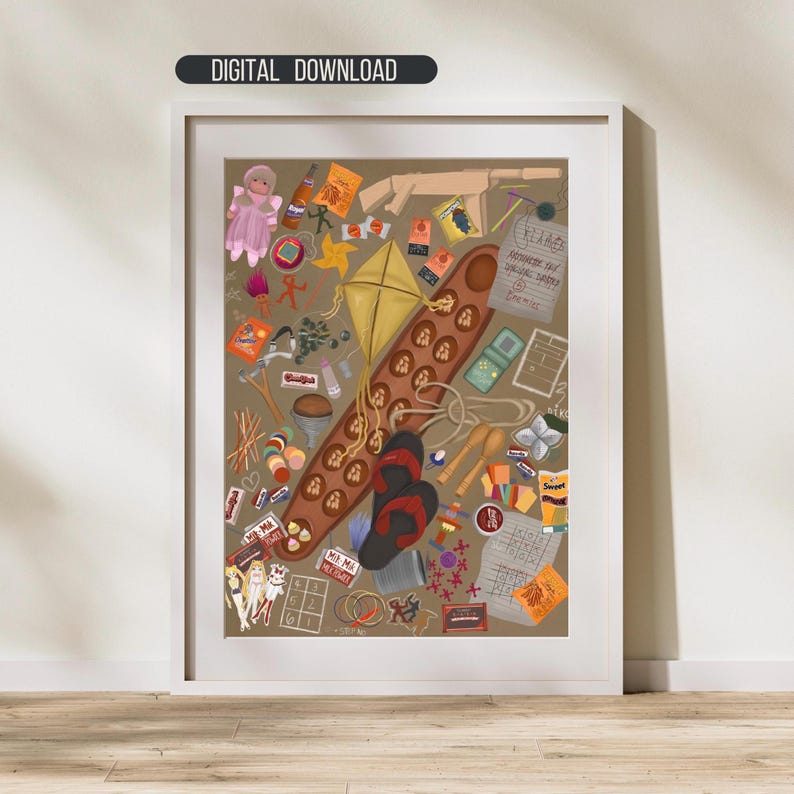 Filipino Old Toys Art, Pinoy Printable Poster, Digital Download, Wall ...