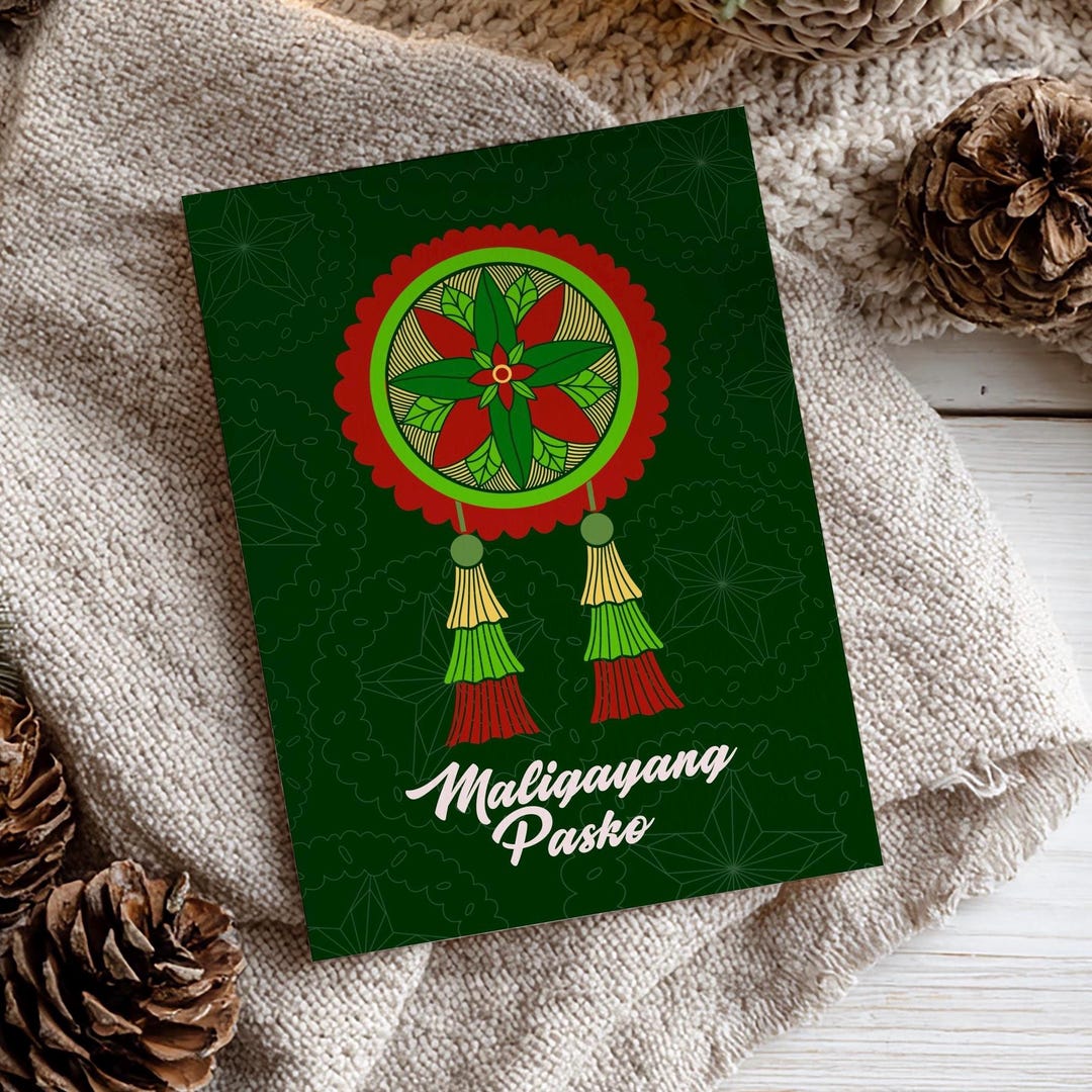Maligayang Pasko Printable,parol Christmas Card, Filipino Festive ...