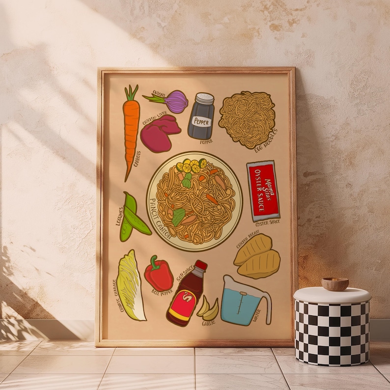 Satin Poster Pancit Canton Filipino Food Wall Art Decor, Pinoy Poster ...