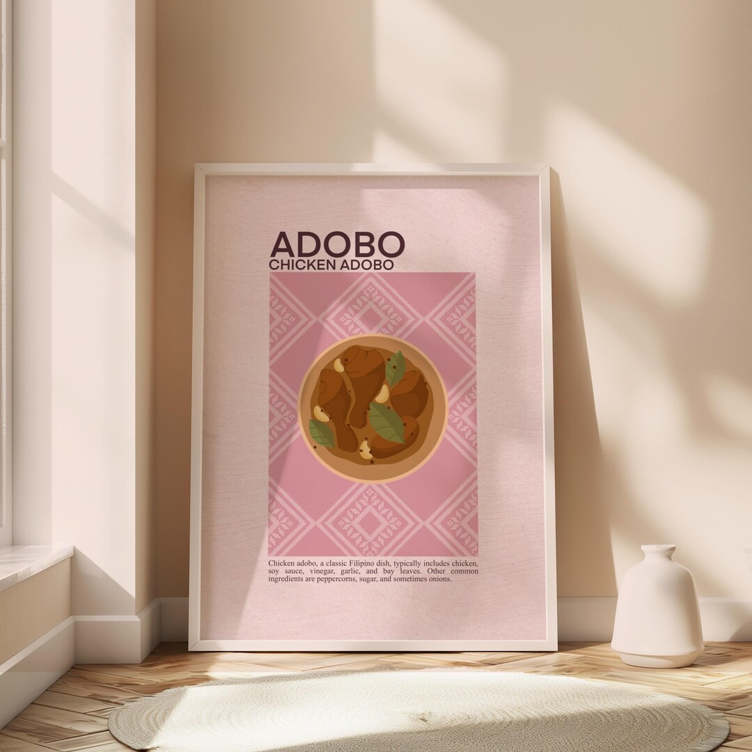 Philippines Poster, Filipino Adobo Satin Wall Art, Filipino Food Prints ...
