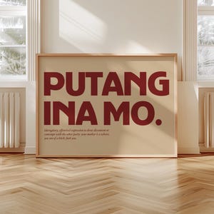 Putang Ina Wall Art, Tagalog Printable Poster, Philippine Wall Art ...